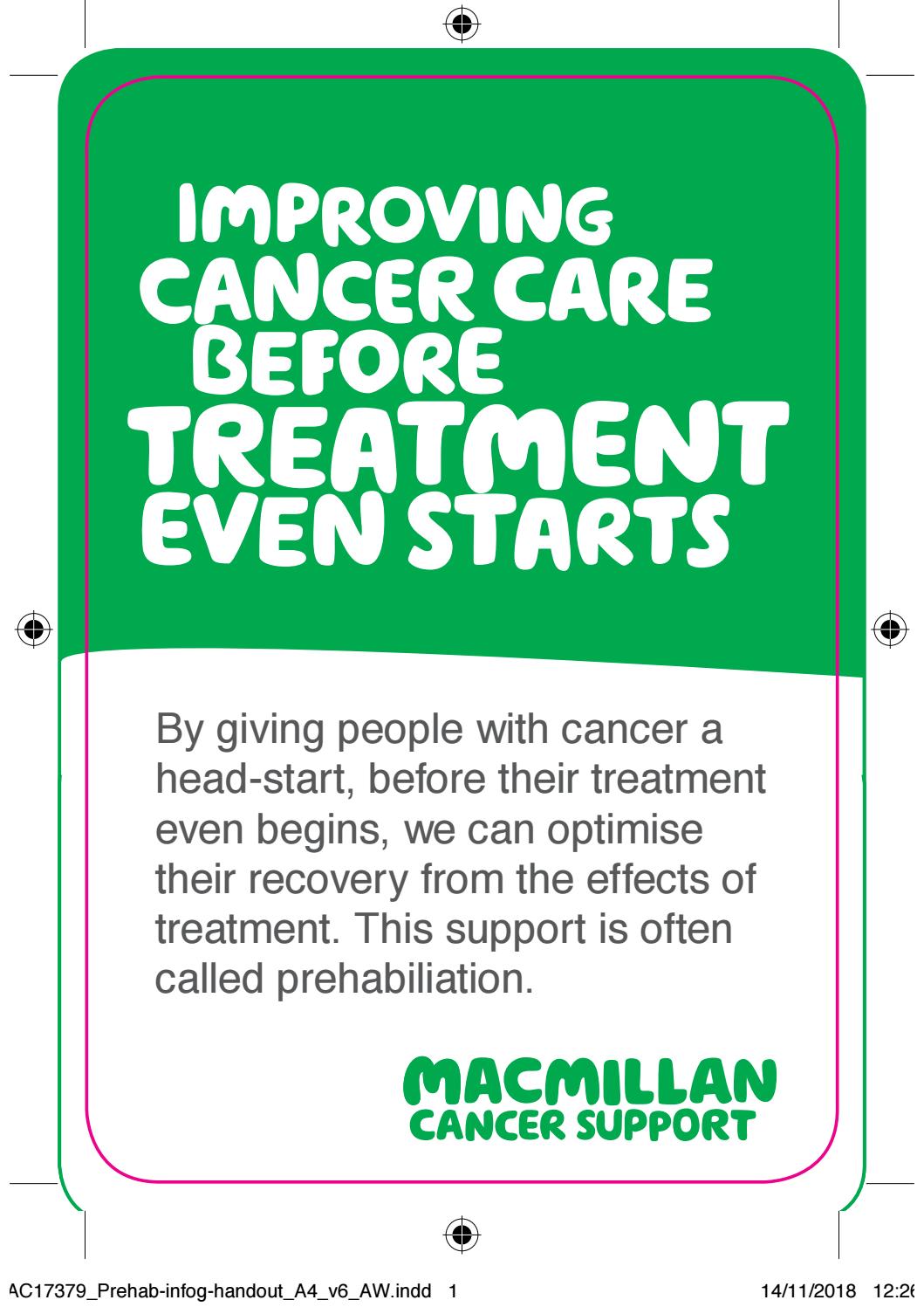 Macmillan Cancer Support Concertina Fold Infographic Leaflet by h-e-w ...