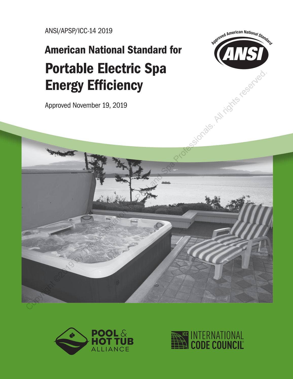 ANSI/APSP/ICC-14 2019 American National Standard for Portable Electric Spa Energy Efficiency by ...