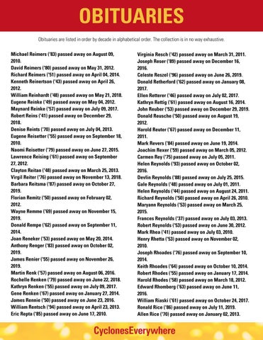 2010-2019 Obituaries by Iowa State University Alumni Association - Issuu