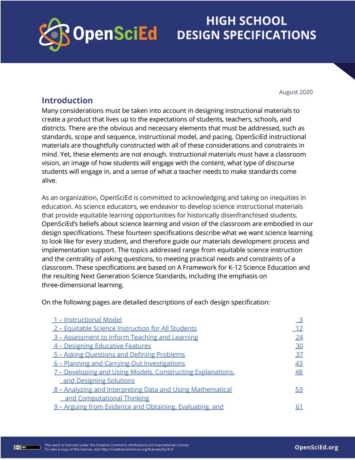 OpenSciEd Design Specifications - High School by openscied - Issuu