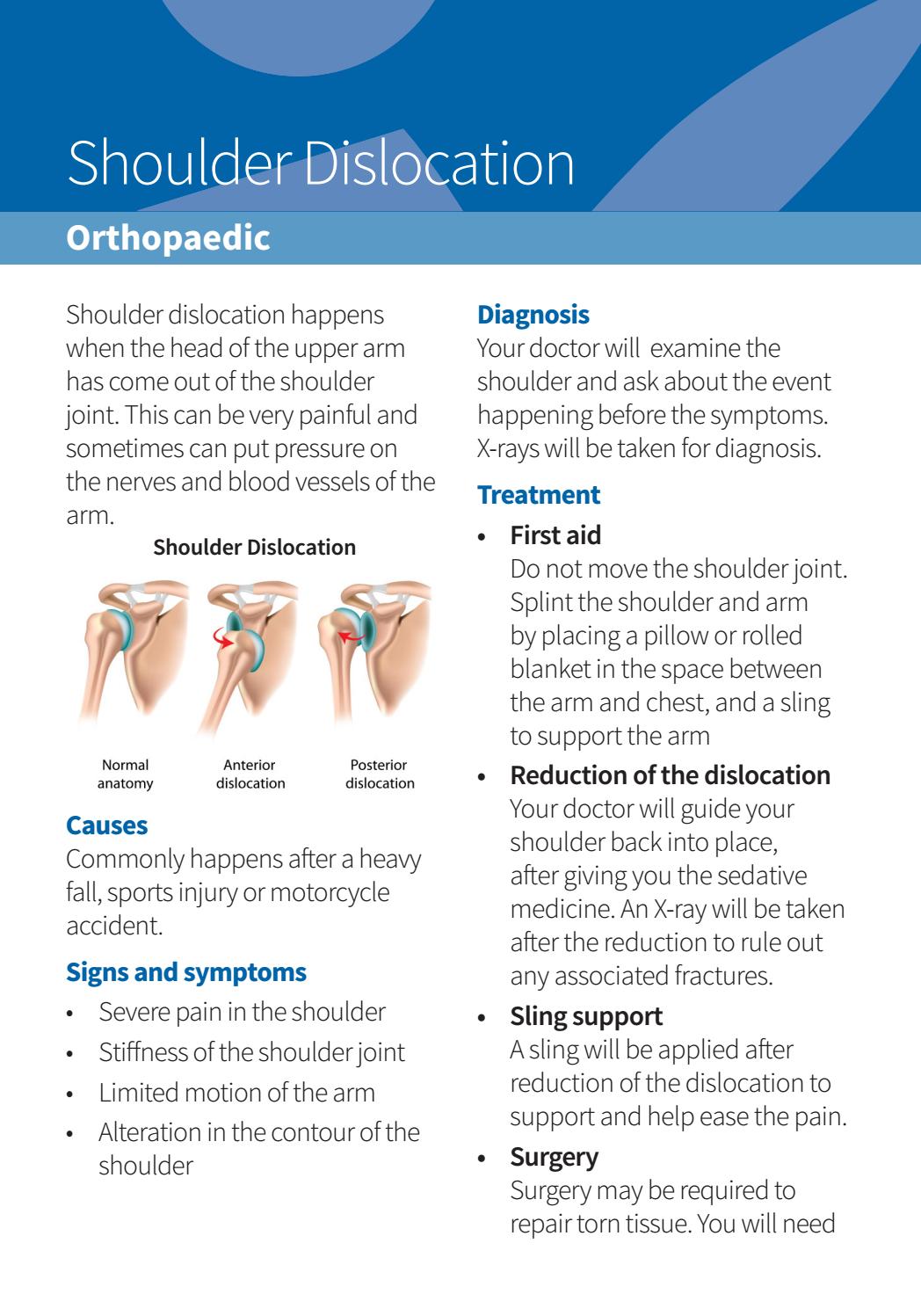 Shoulder Dislocation by Yishun Health - Issuu