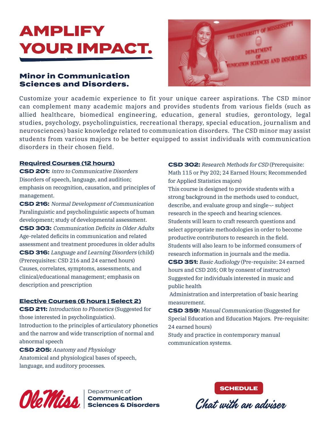 Minor in Communication Sciences and Disorders at the University of ...