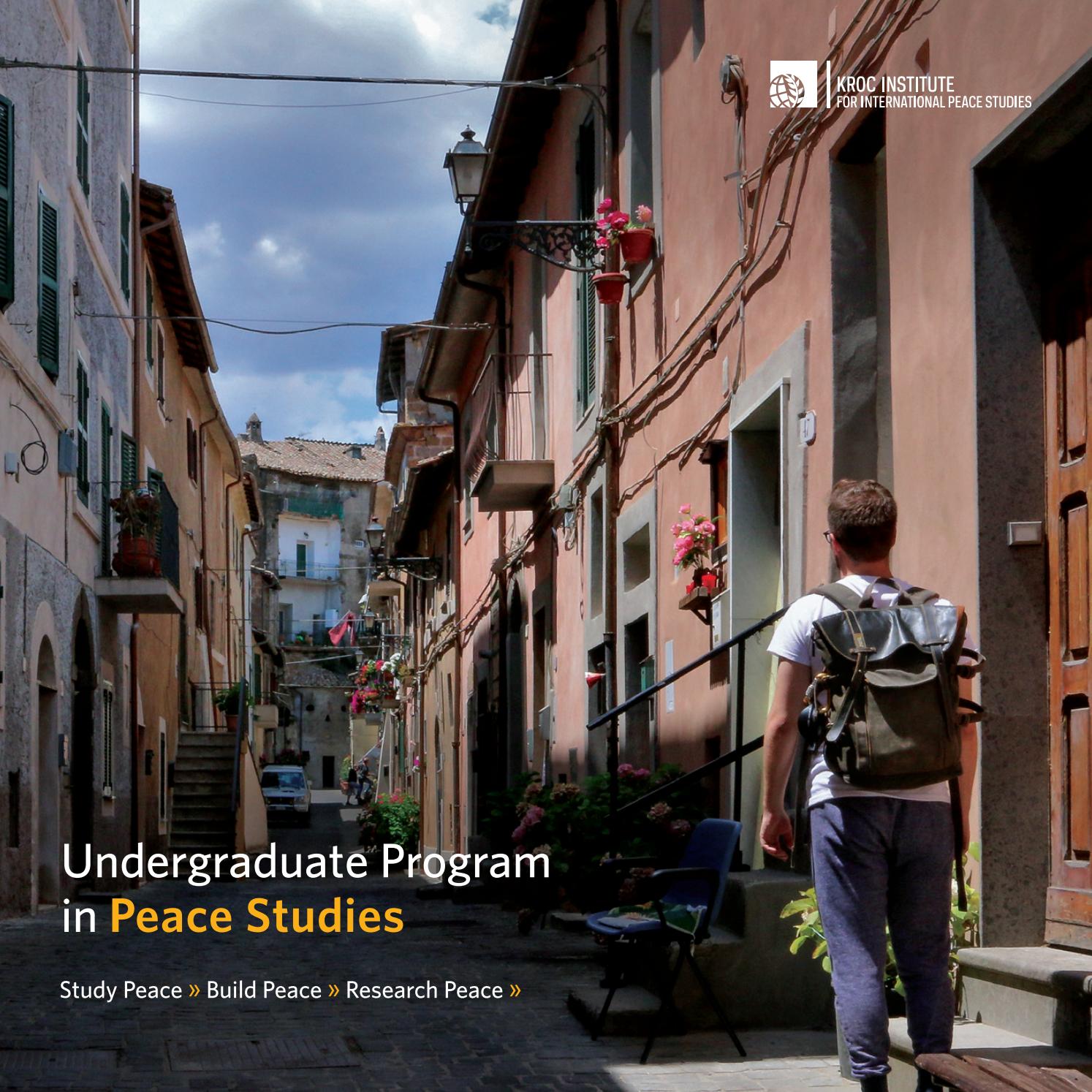Undergraduate Program in Peace Studies brochure by Kroc Institute for ...