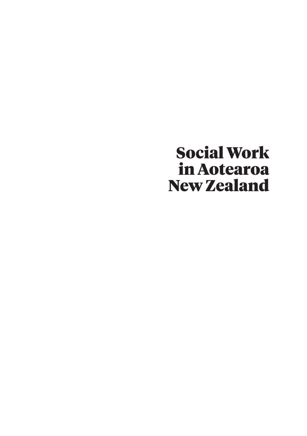 Social Work in Aotearoa New Zealand: Exploring fields of practice by ...