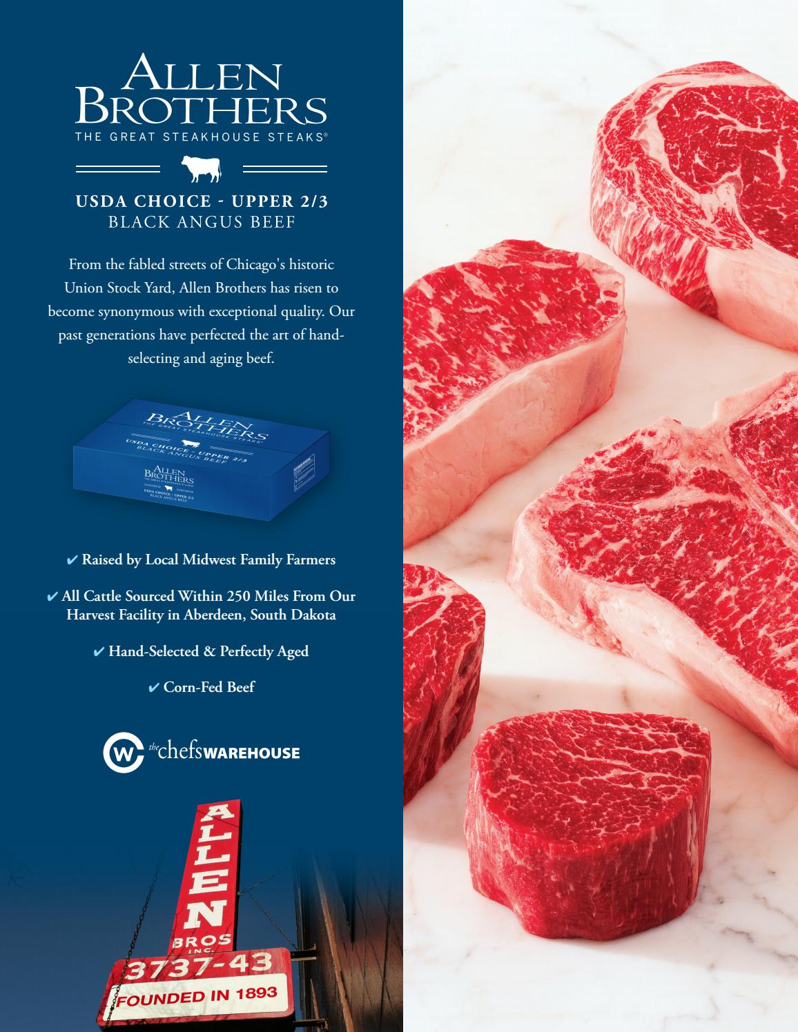 Allen Brothers USDA Choice - Upper 2/3 Black Angus Beef by The Chefs ...
