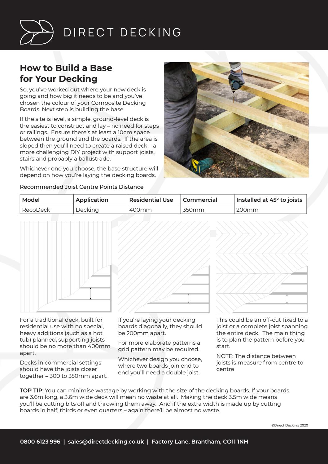 How to Build a Base for your Deck by Step on Safety - Issuu