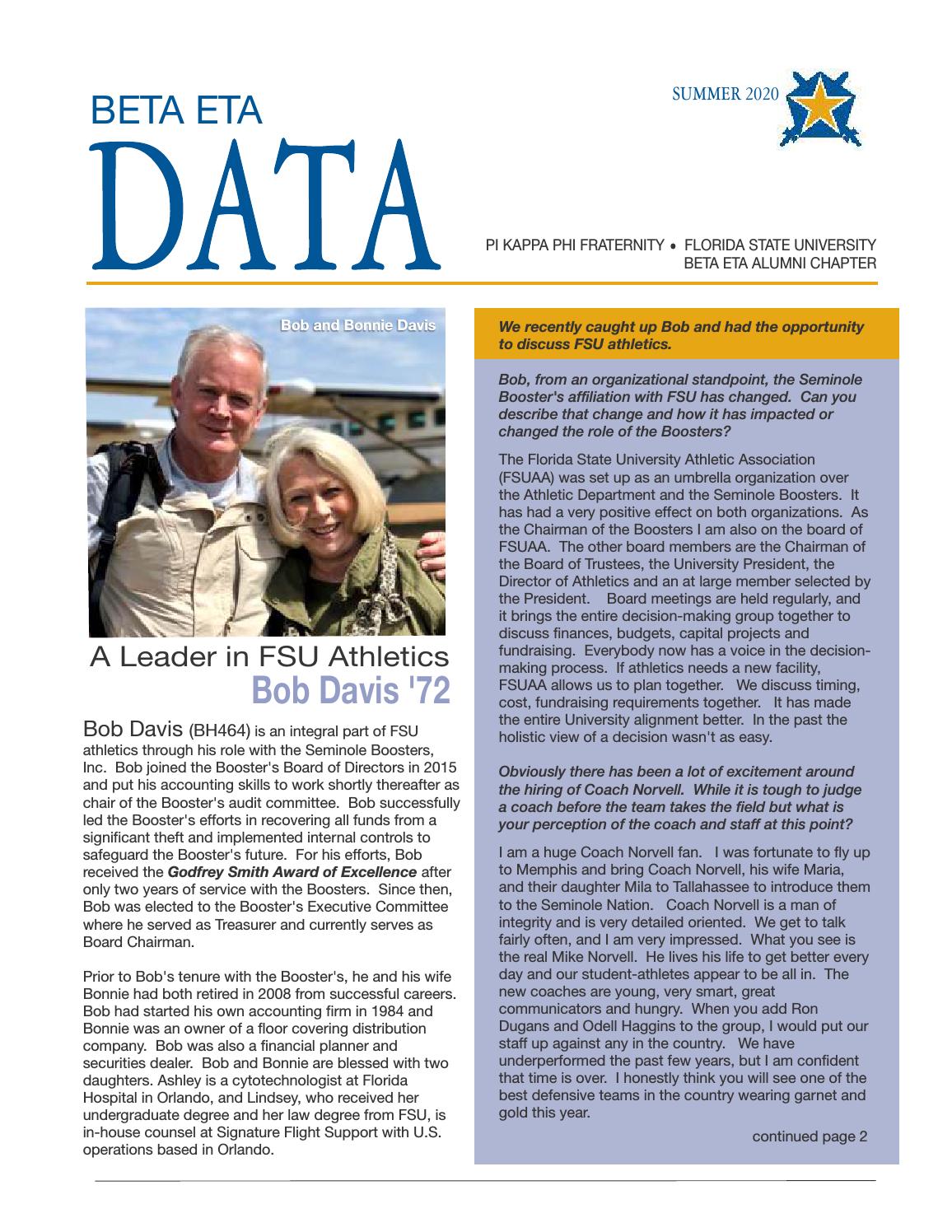 Beta Eta Data | Summer 2020 by Pi Kappa Phi - Issuu