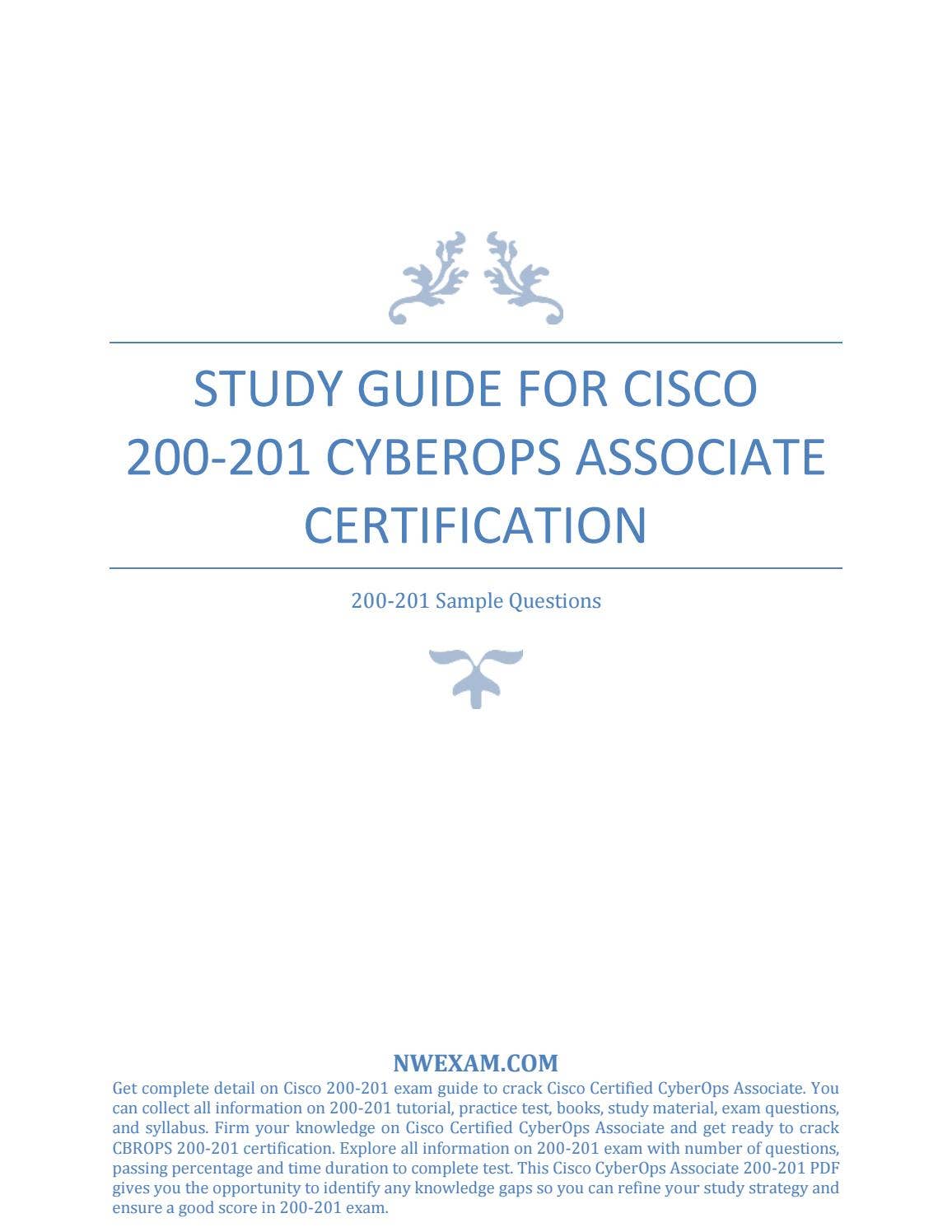 Best Study Guide for Cisco 200-201 CyberOps Associate Certification by ...