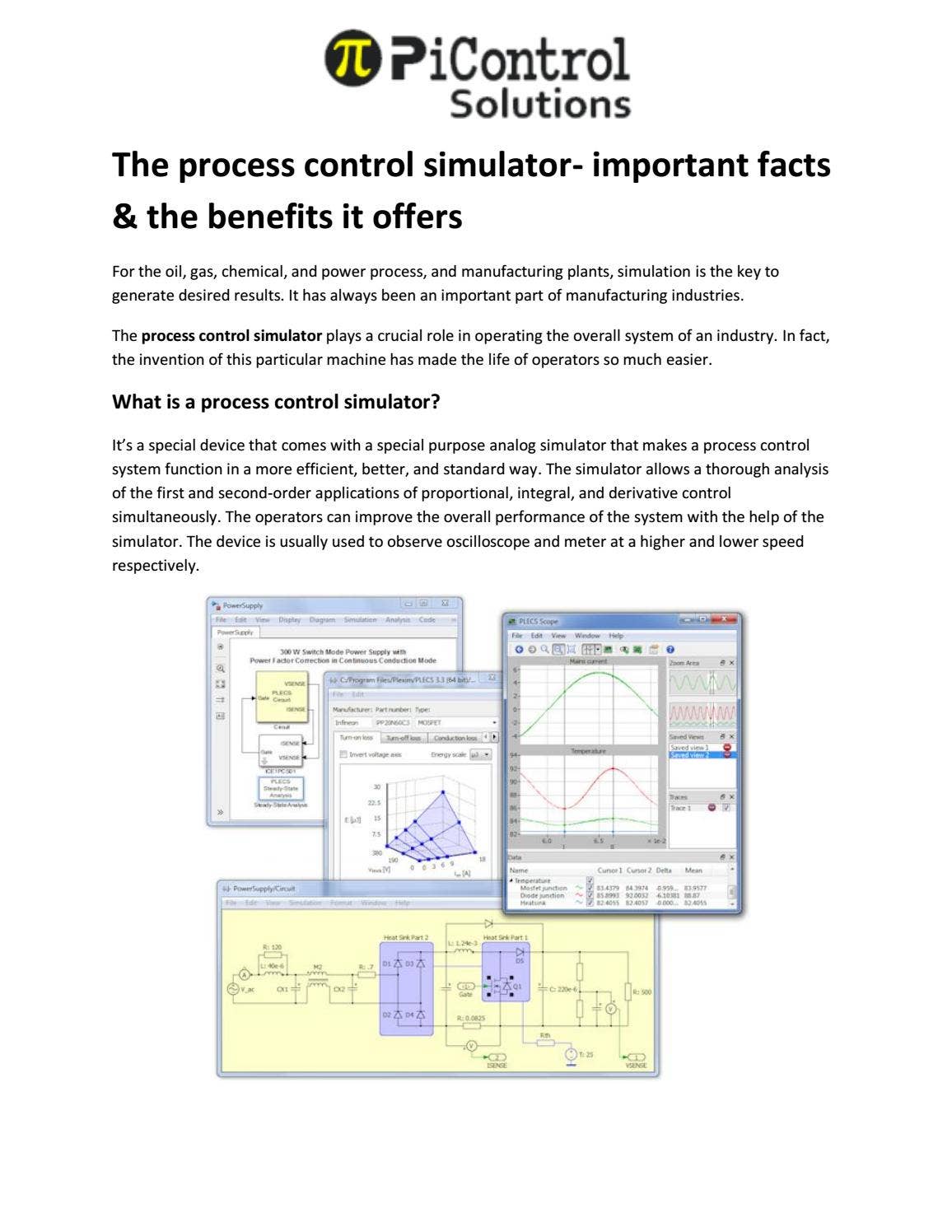 The process control simulator- important facts & the benefits it offers ...
