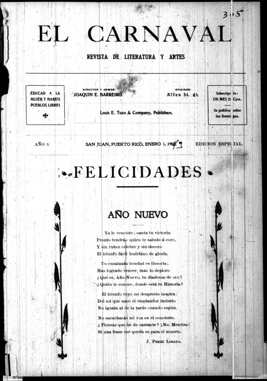 El Carnaval (1 ene. 1903) by La Colección Puertorriqueña - Issuu