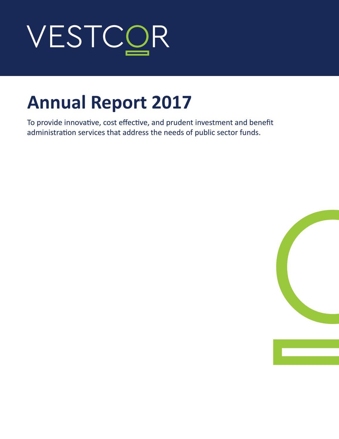Vestcor Annual Report 2017 by Vestcor - Issuu