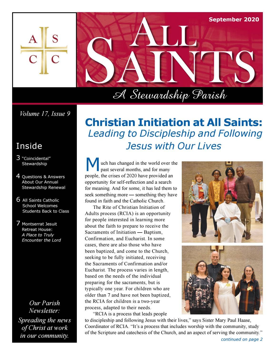 All Saints Catholic Church Newsletter — September 2020 by Catholic ...