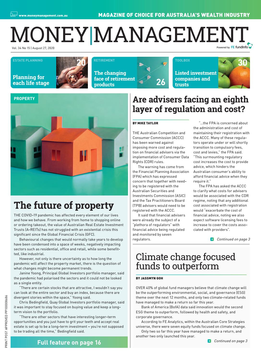 Money Management | Vol. 34 No 15 | August 27, 2020 by FE Money ...