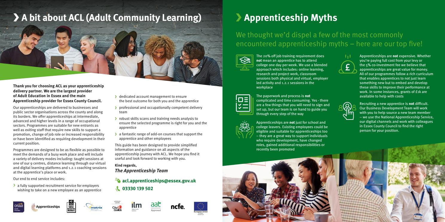 Apprentices Employer Brochure by acl-essex - Issuu