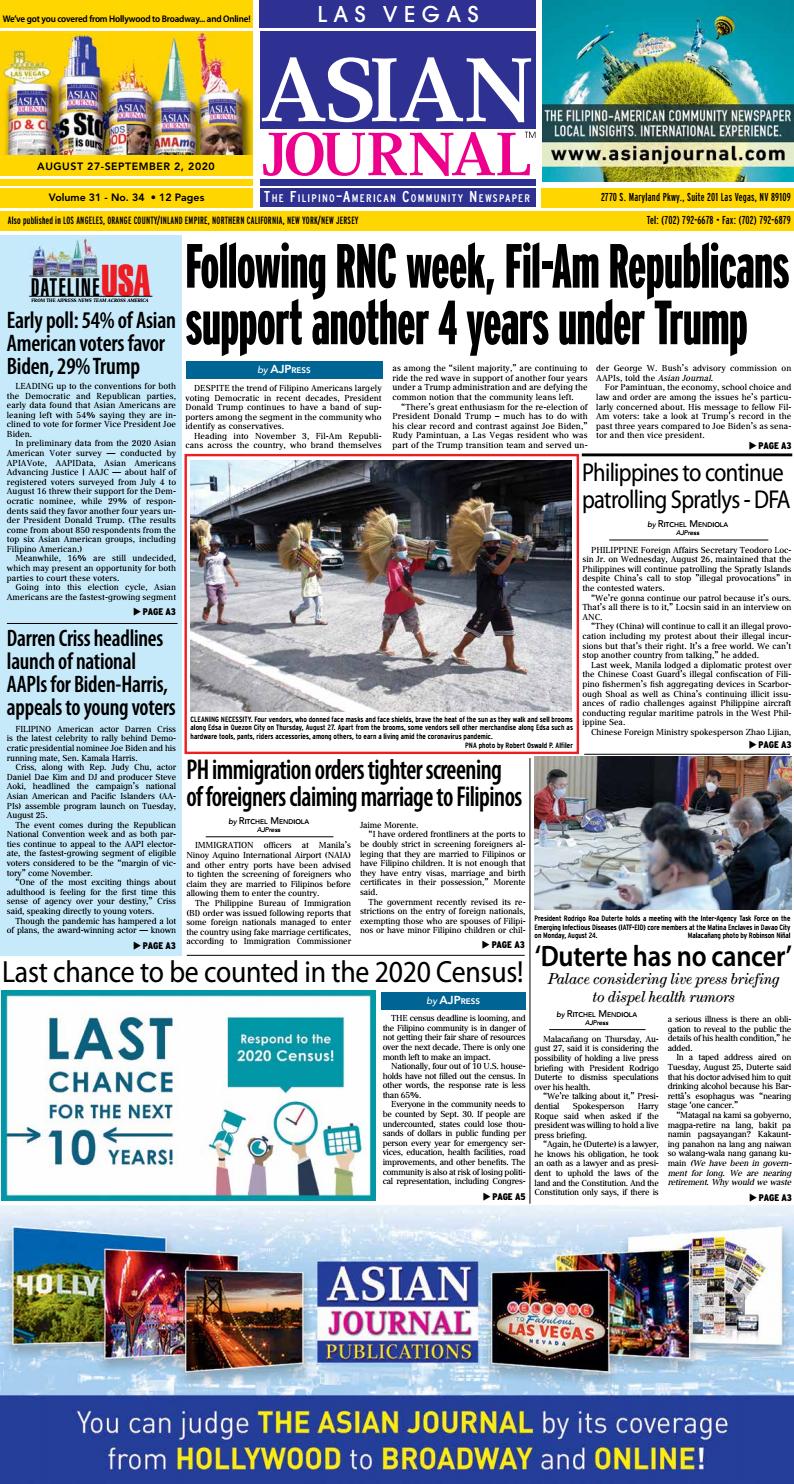 082720 - Las Vegas Edition by Asian Journal Community Newspapers - Issuu