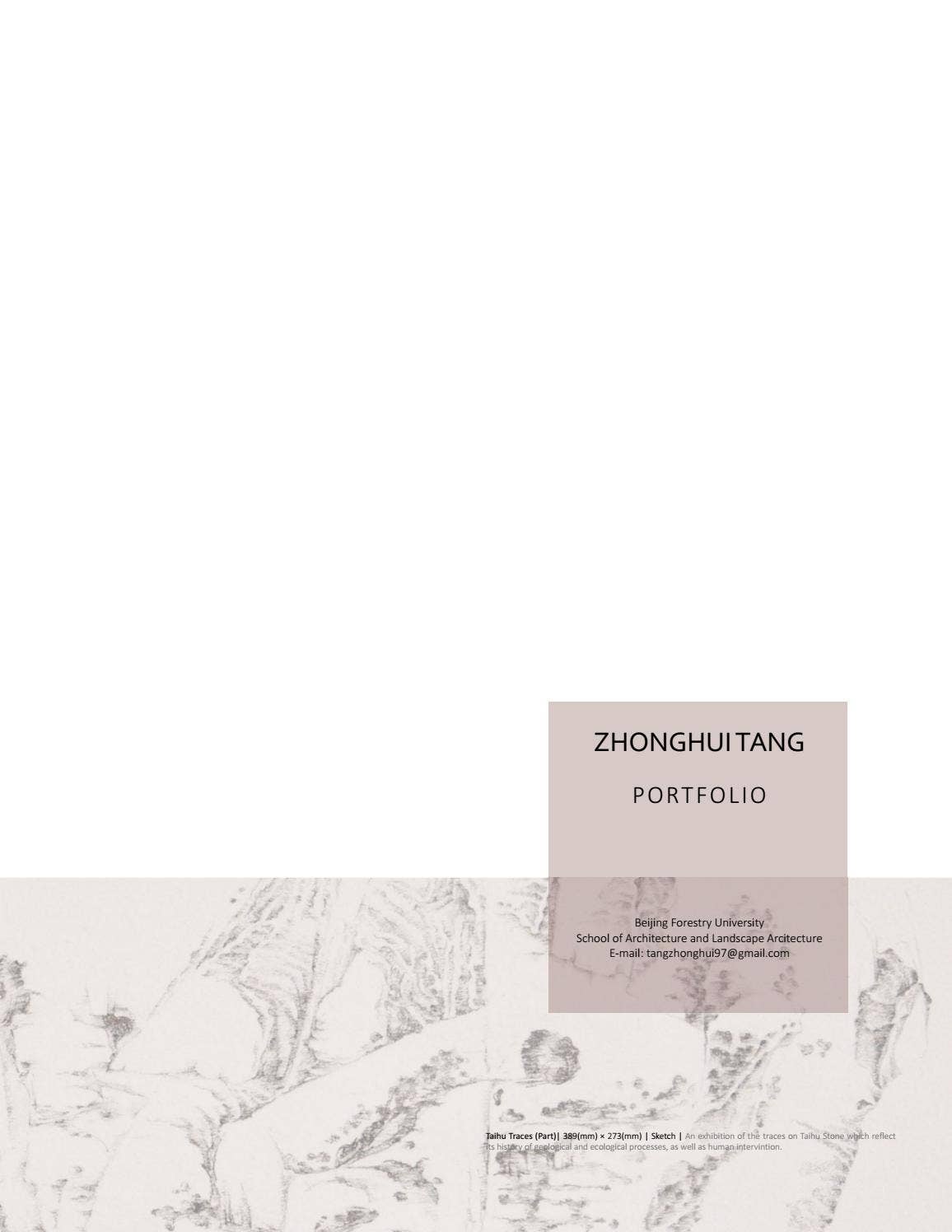 Zhonghui Tang Portfolio 2016-2019 by Zhonghui Tang - Issuu
