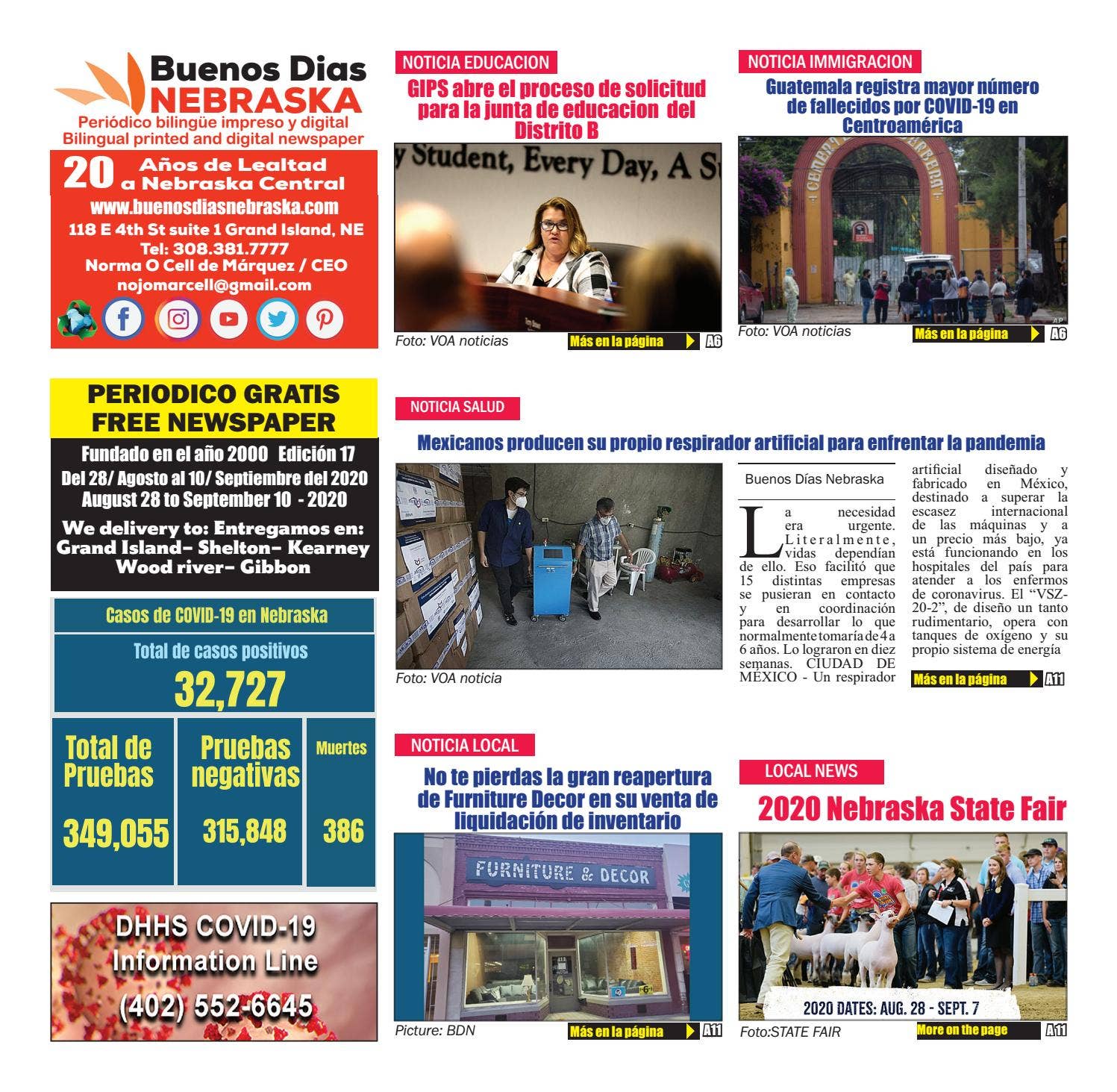 Periódico bilingüe en Inglés y Español./ Bilingual newspaper in English ...