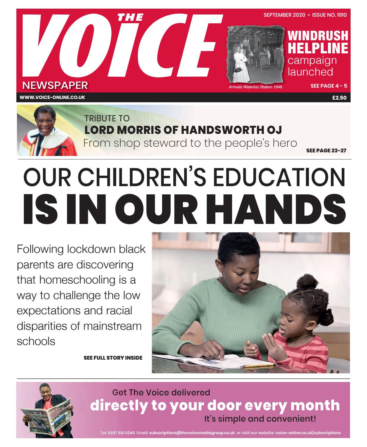 The Voice Newspaper September 2020 by thevoicemediagroup - Issuu