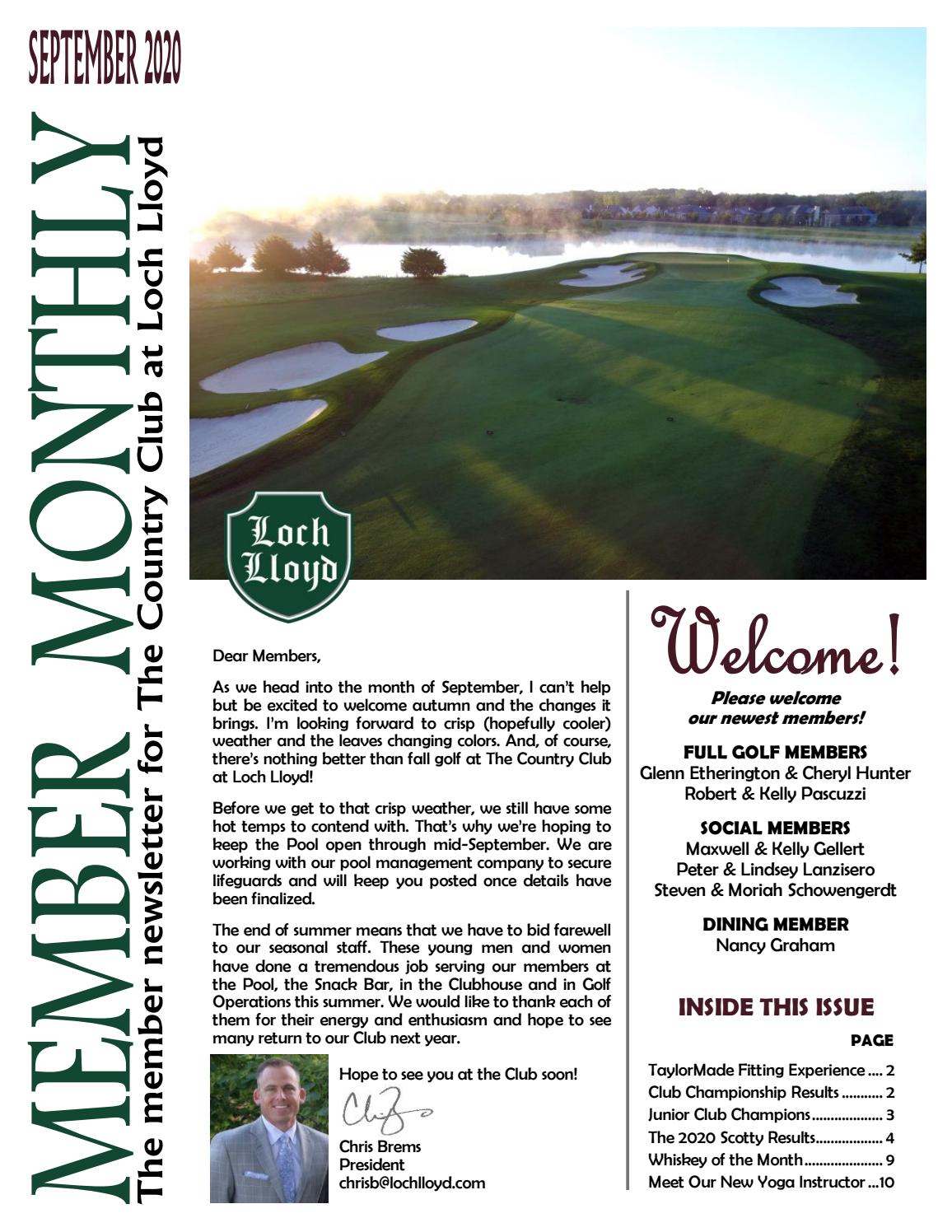 September 2020 at The Country Club at Loch Lloyd by Loch Lloyd Country ...
