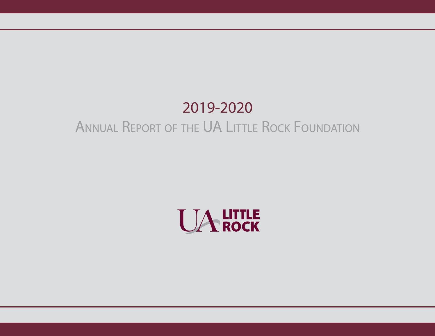 FY 2020 Endowment Report by UALR Alumni and Development - Issuu