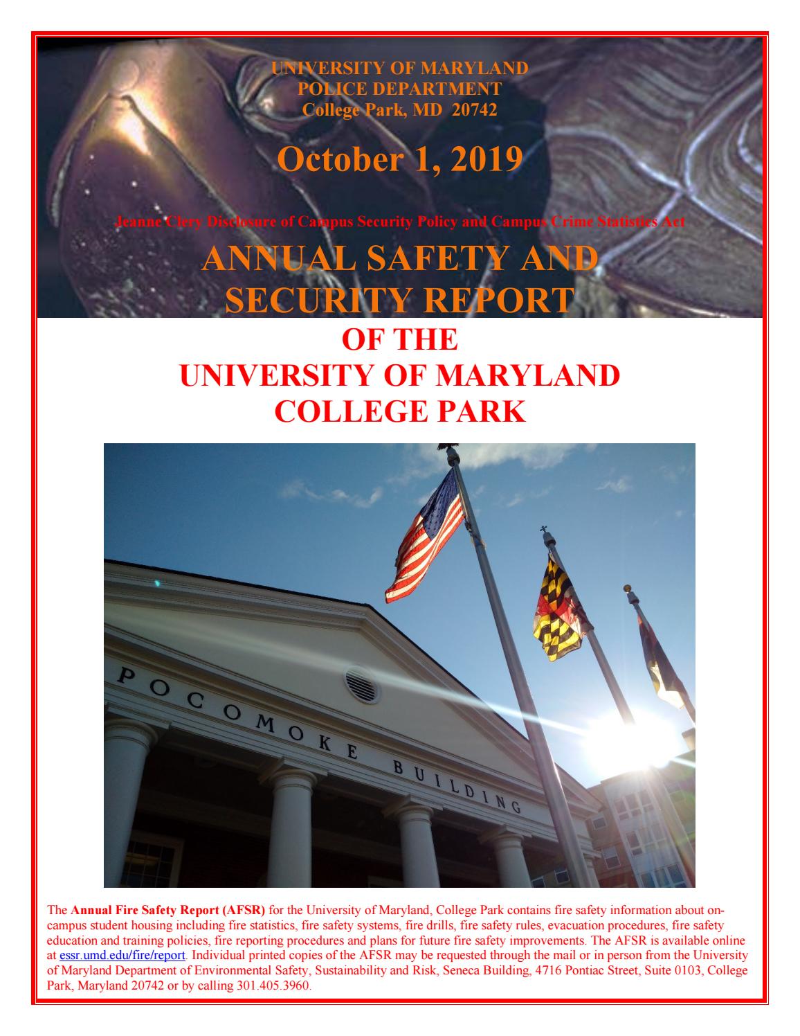 University of Maryland Police Department 2019 Annual Report by ...