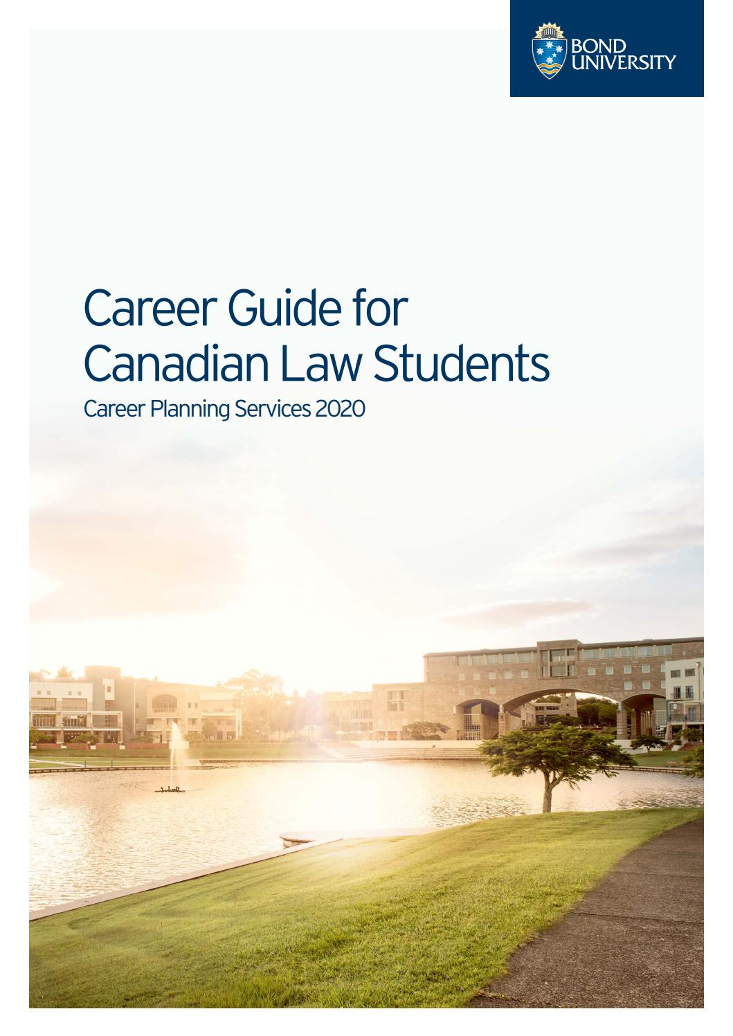 Career Guide for Canadian Law Students by Bond University - Issuu