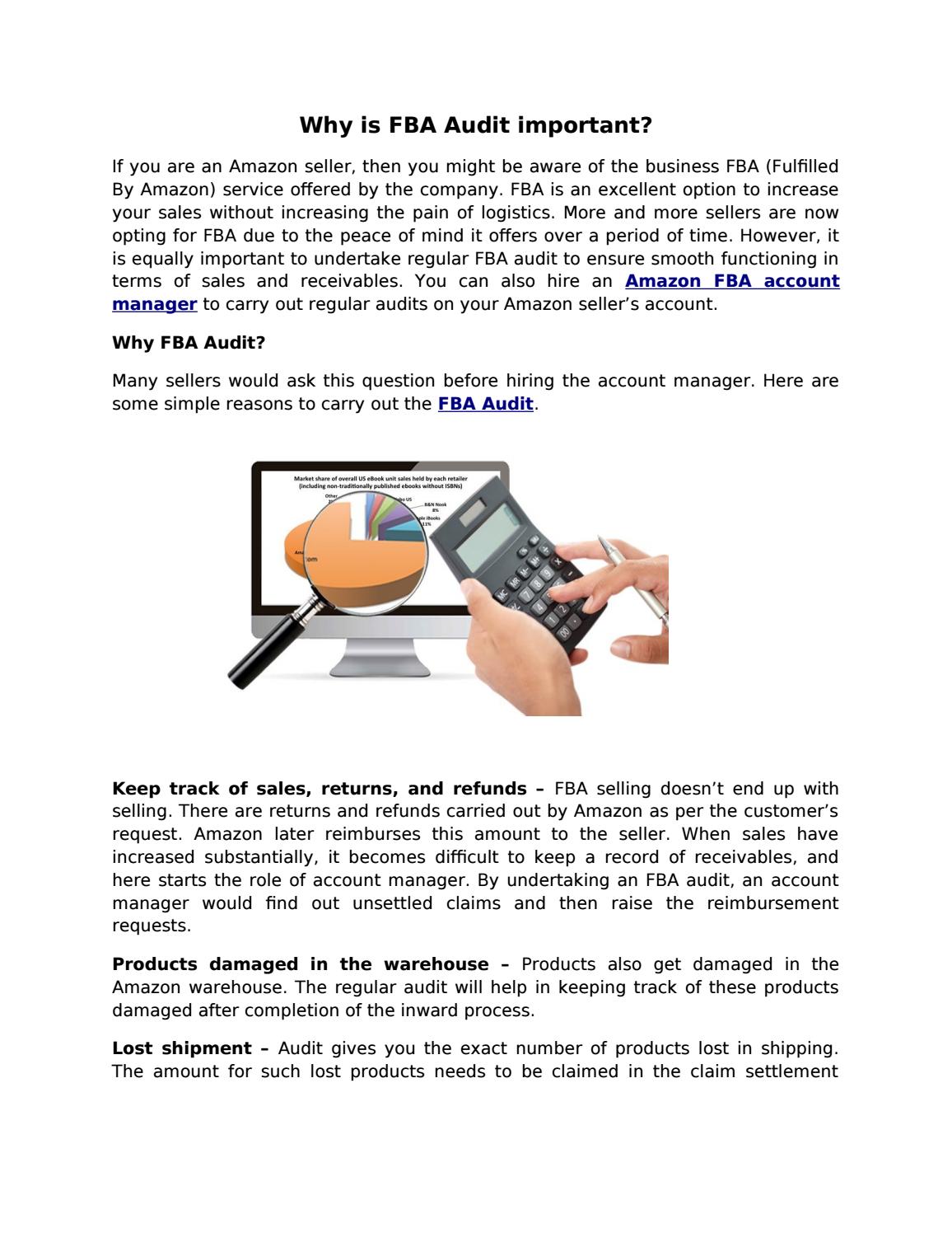 Why is FBA Audit Important? by eStore Factory - Amazon Consulting ...