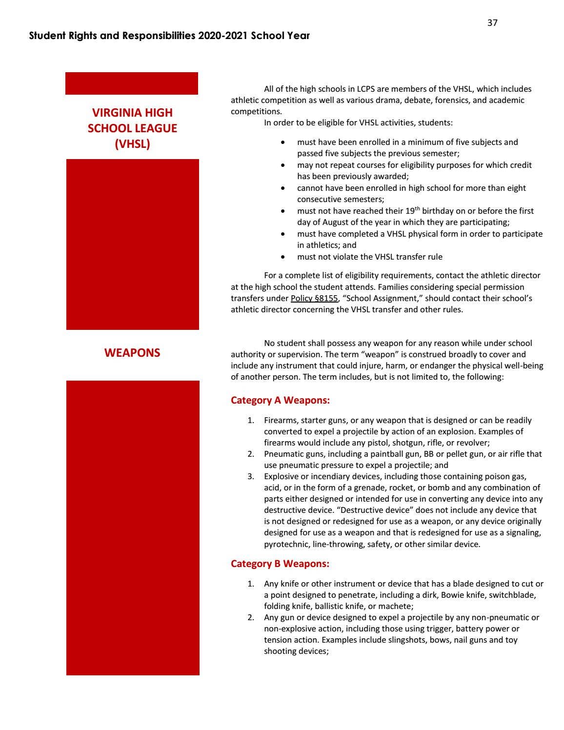 2020-2021 LCPS Student Rights & Responsibilities by lcpspio - Issuu