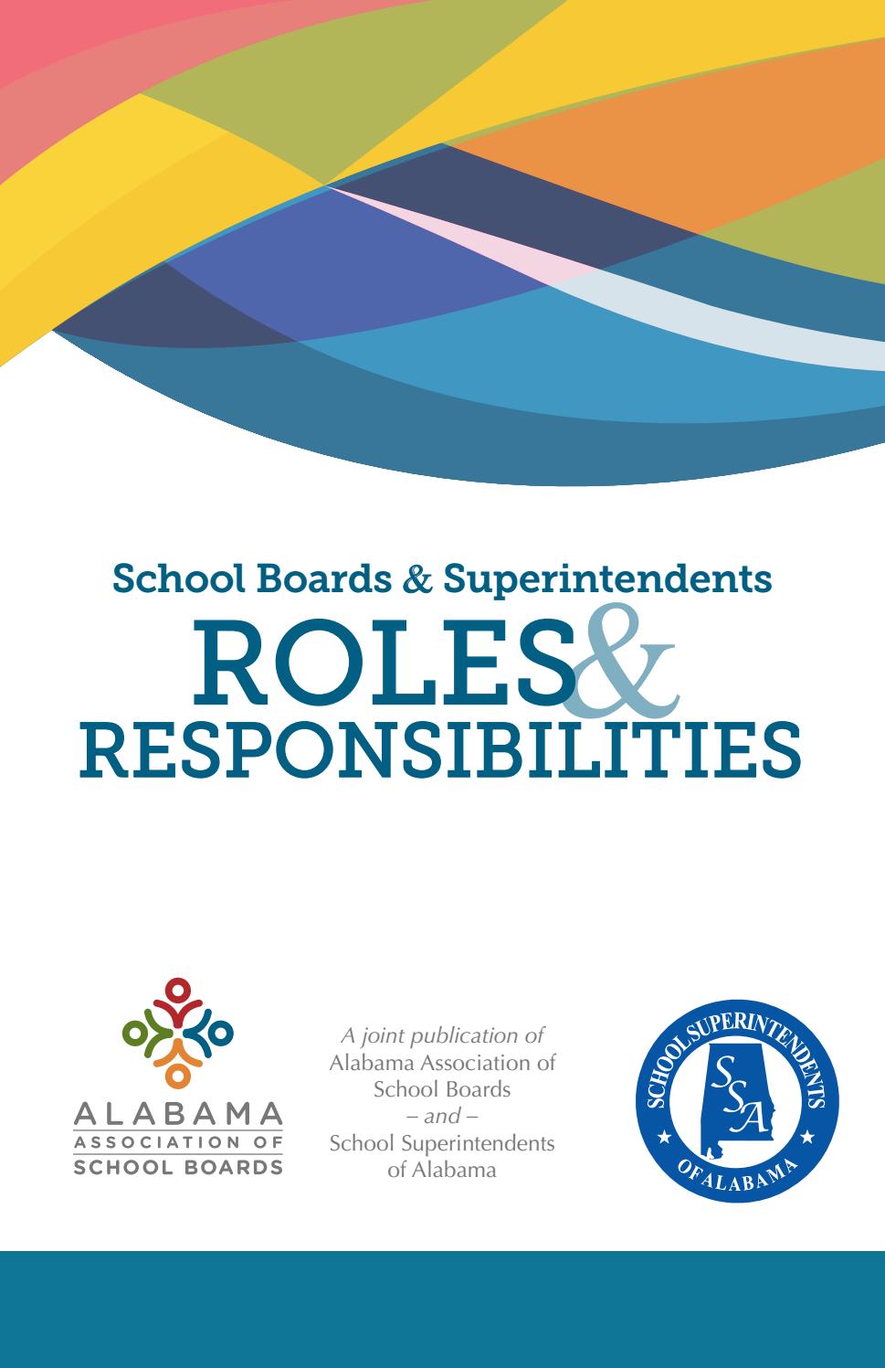 School Boards and Superintendents: Roles & Responsibilities by Alabama ...