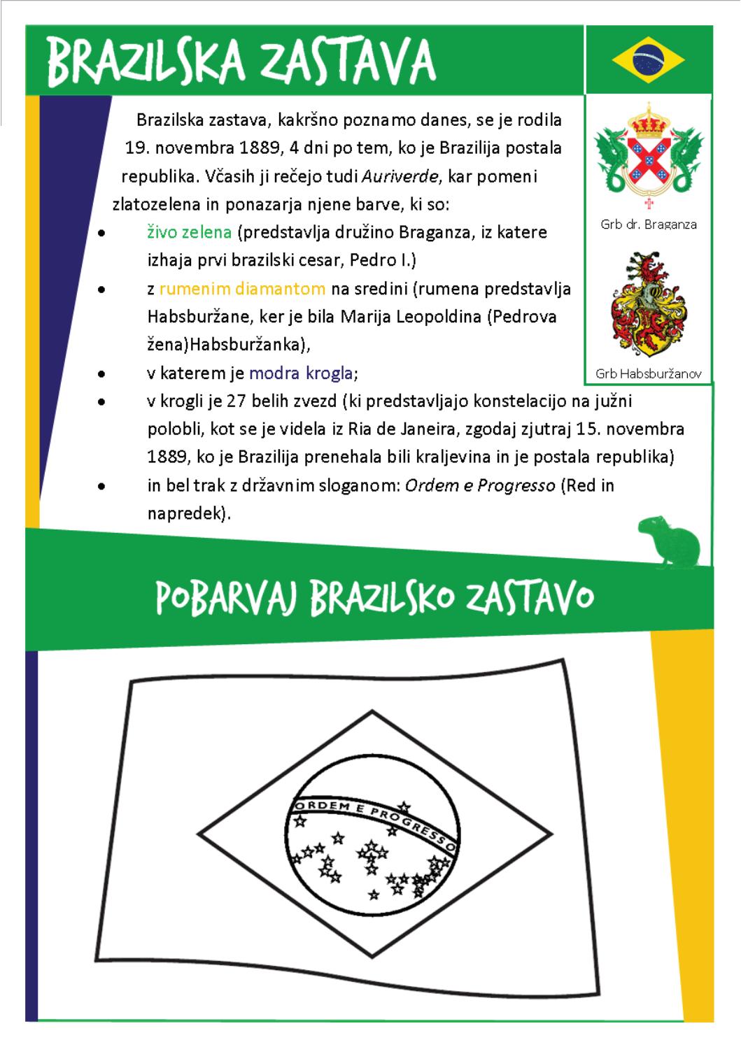 23 pobarvanka brazilska zastava by Mestna knjižnica Ljubljana - Issuu