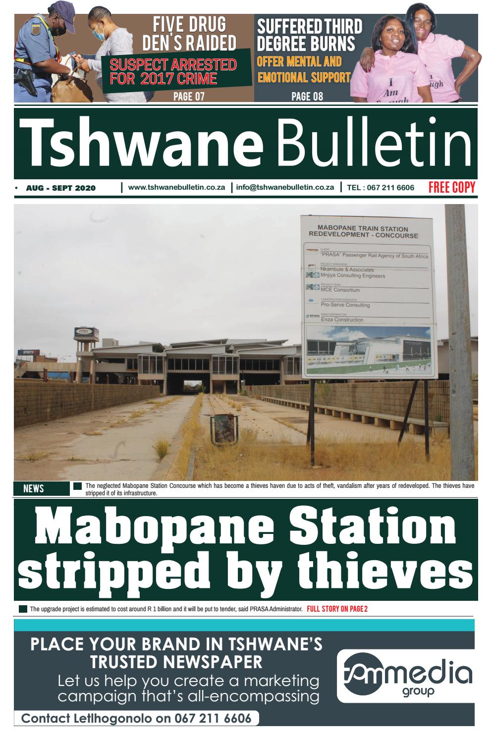 TSHWANE BULLETIN AUGUST - SEPTEMBER 2020 by Tshwane BulletinLive - Issuu