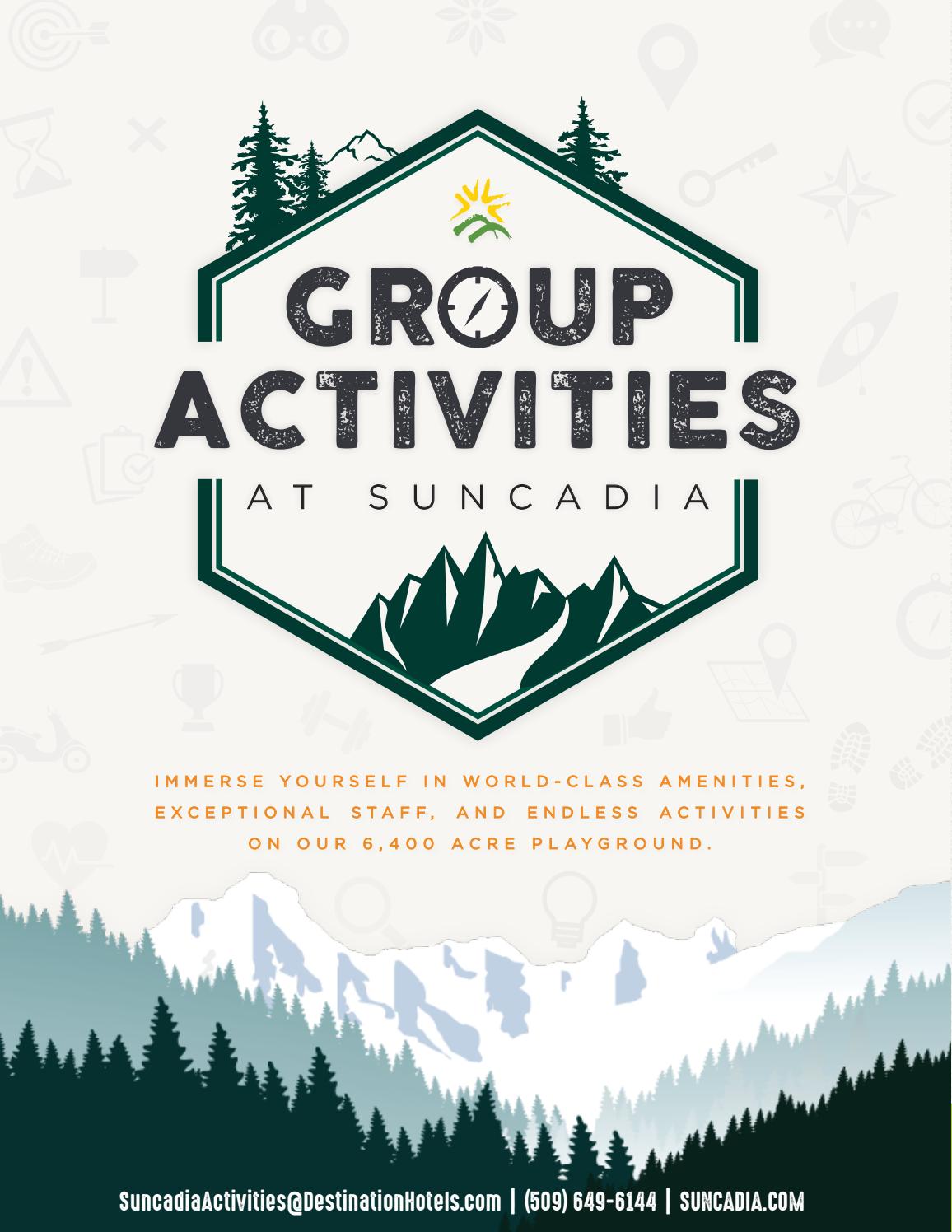 Suncadia Group Activities Menu by Suncadia Resort - Issuu