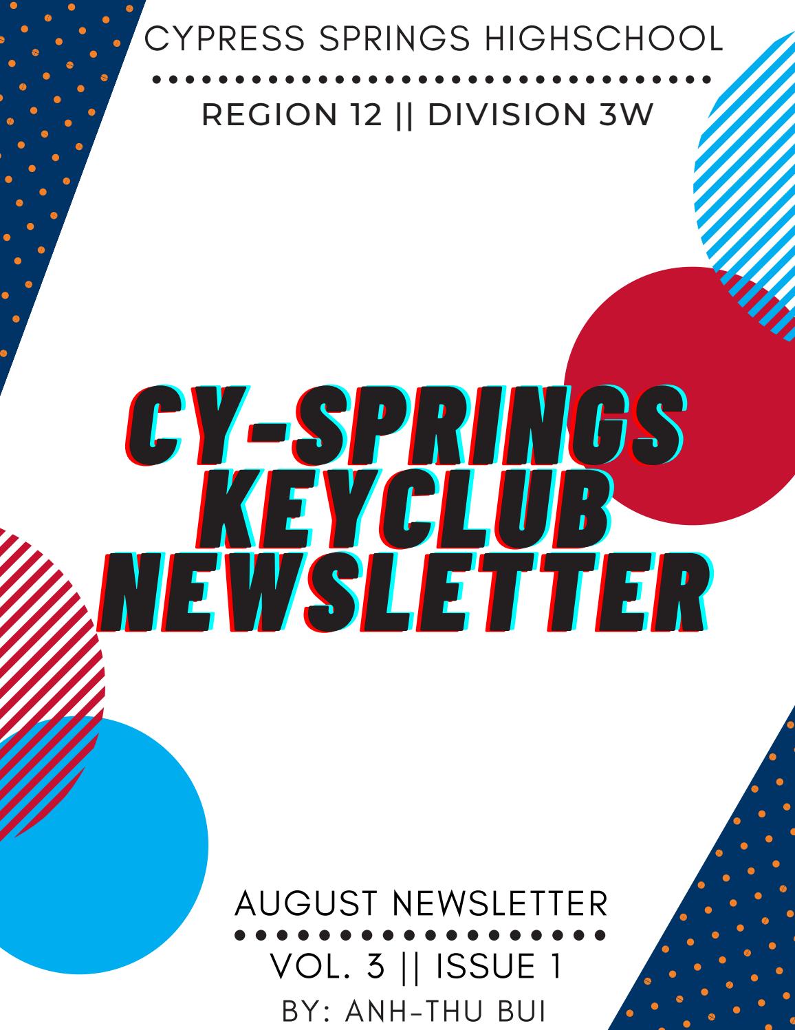 Cypress Springs High School Division 3W August Newsletter by Cy-Springs ...