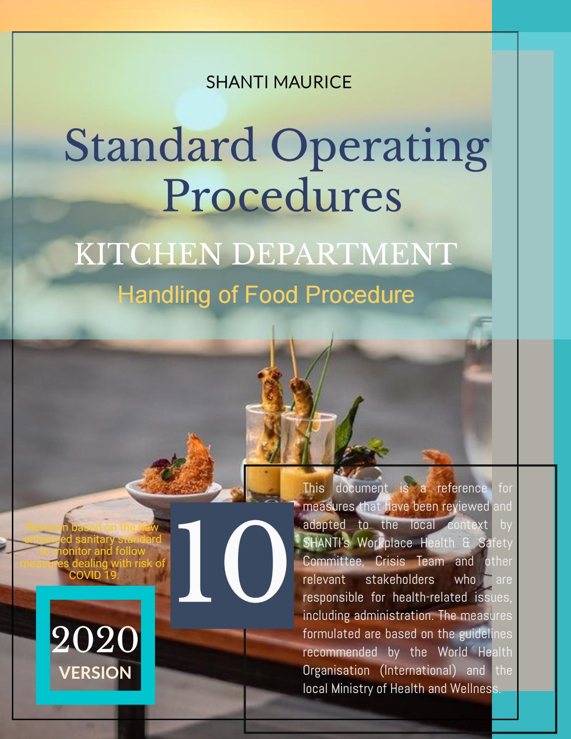 KIT COV10 - HANDLING OF FOOD PROCEDURE.pdf by outsource.options - Issuu