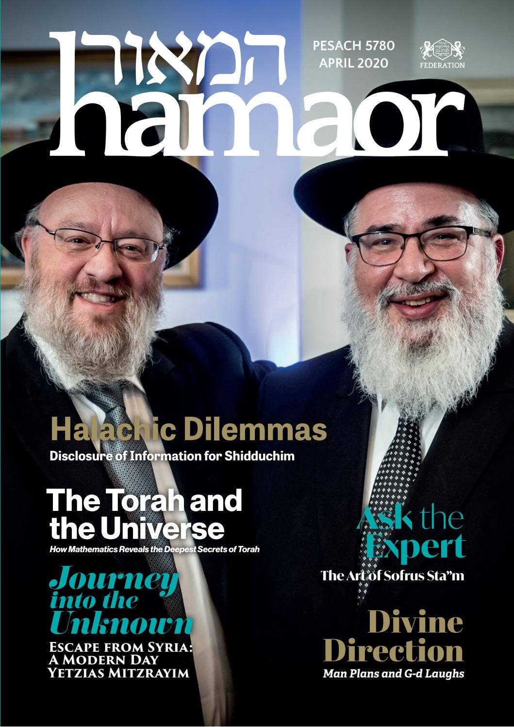 Hamaor Magazine - Pesach 2020 by Josh_Welby - Issuu