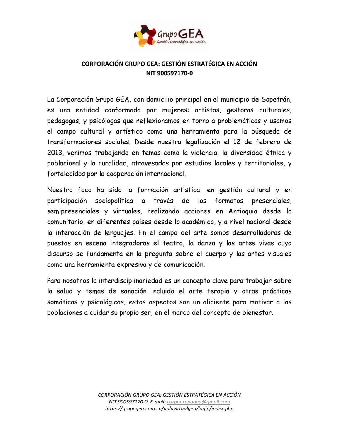 Corporación Grupo Gea CV by Gea Virtual - Issuu