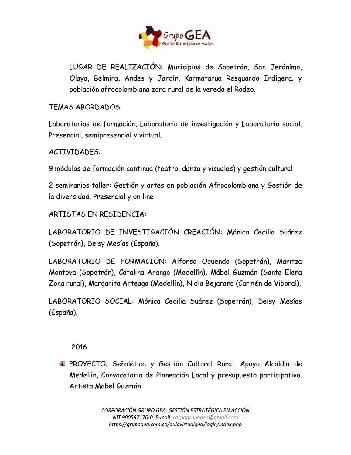 Corporación Grupo Gea CV by Gea Virtual - Issuu