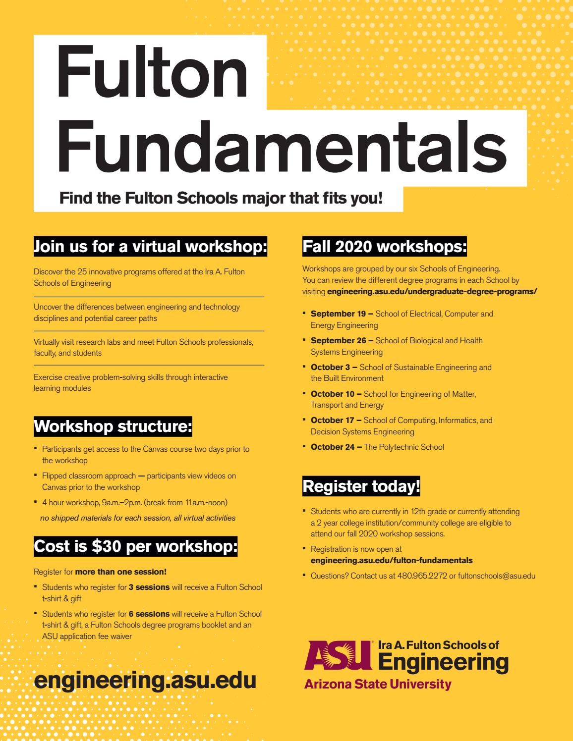 Fulton Fundamentals 2020 by Ira A. Fulton Schools of Engineering ...
