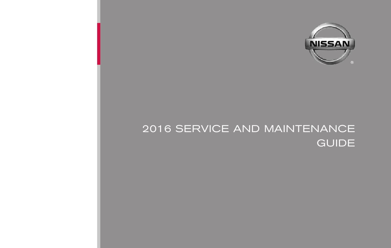 2016 Nissan Service Maintenance Guide by Dilshan Perera - Issuu