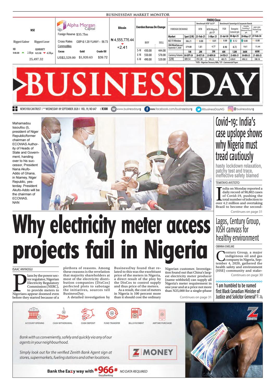 BusinessDay 09 Sep 2020 by BusinessDay - Issuu