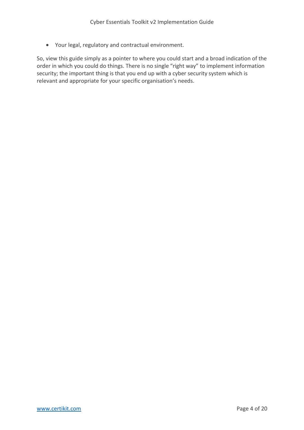 CERTIKIT Cyber Essentials Implementation Guide by CertiKit Limited - Issuu