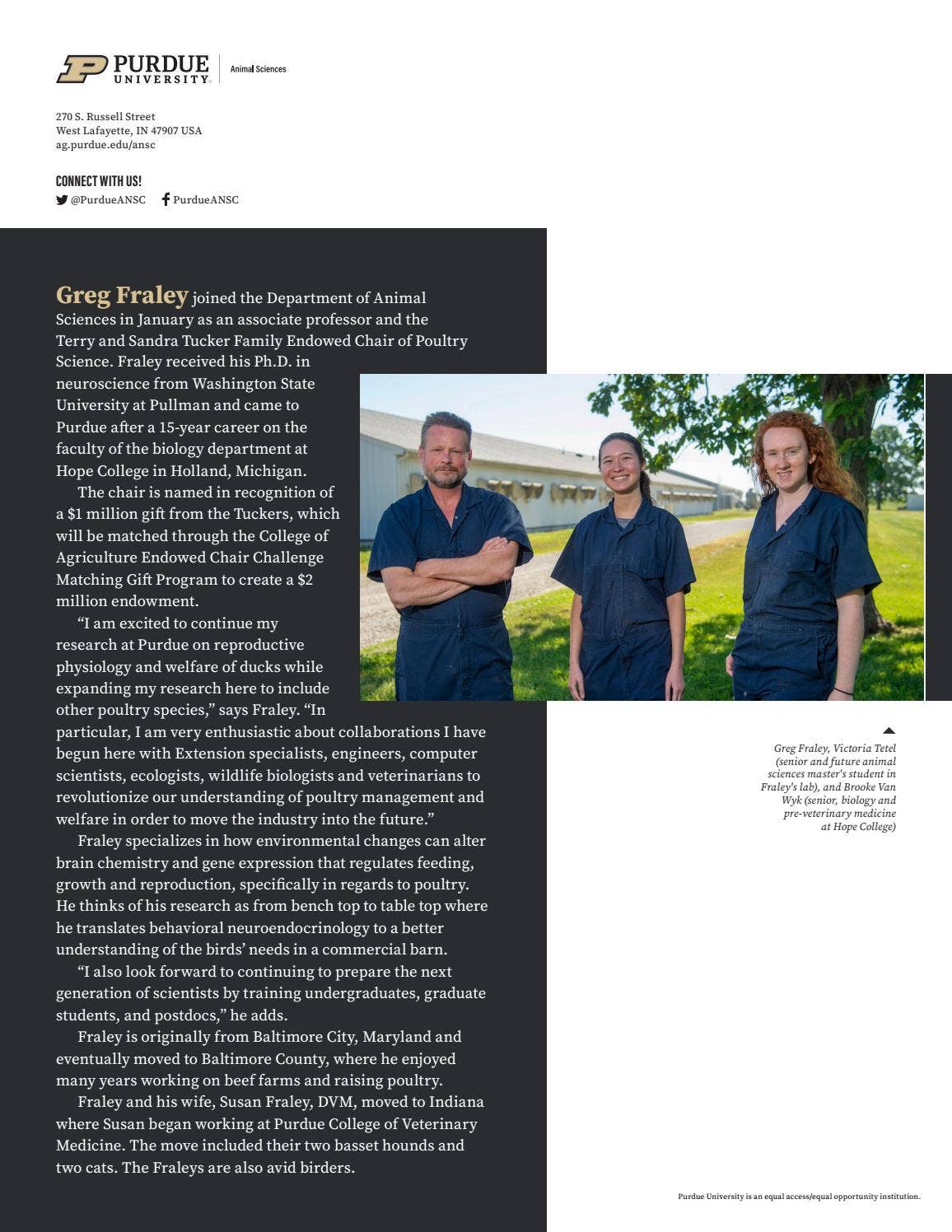 Purdue University Animal Sciences Fall 2020 Newsletter by Lauren ...