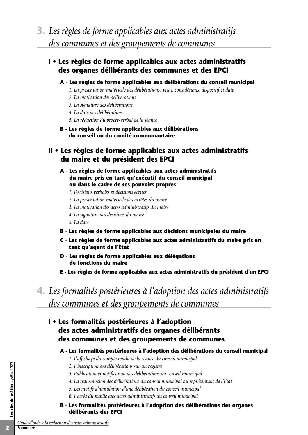 Modeles de deliberations guide d aide a la redaction des actes ...