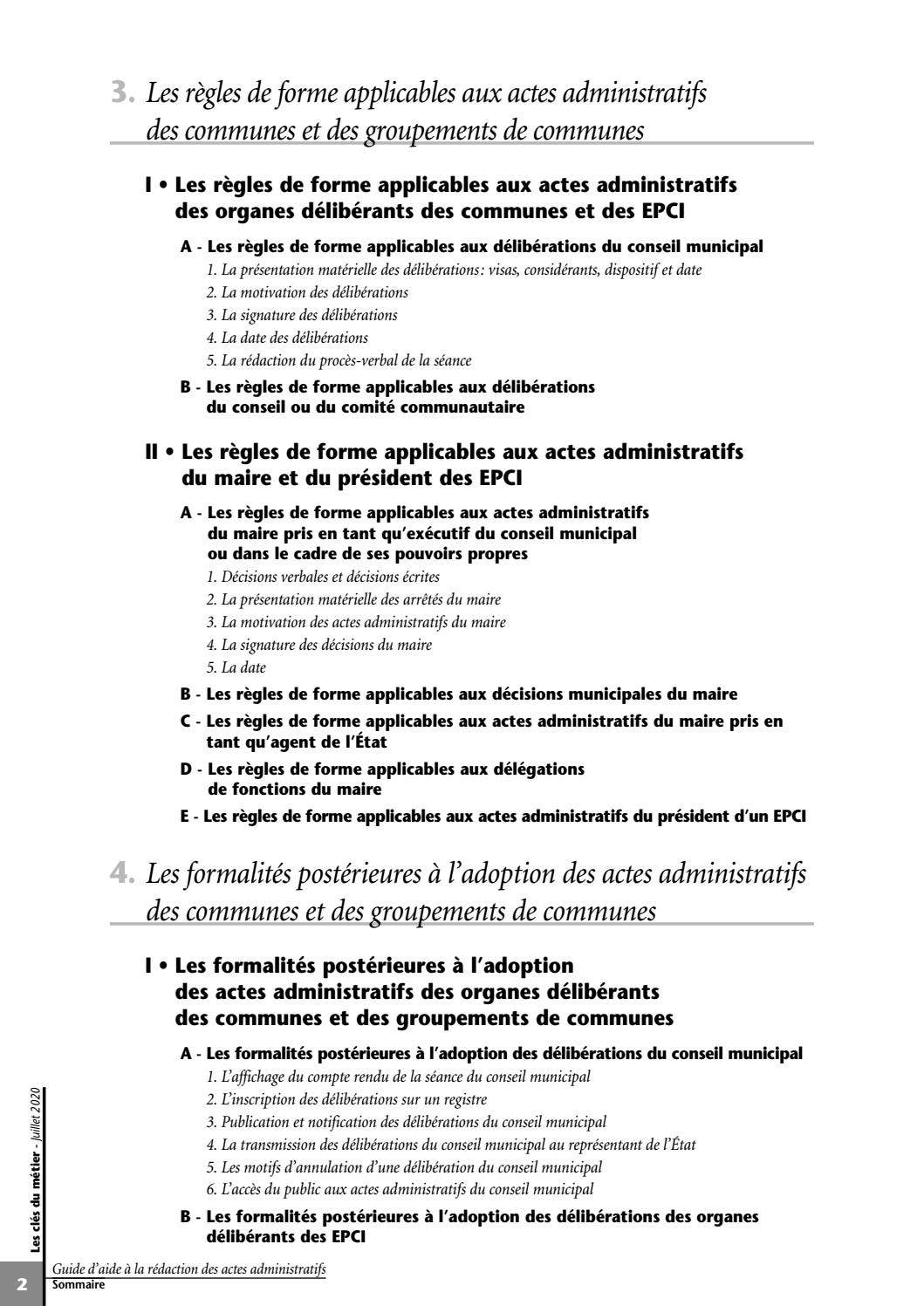 Modeles de deliberations guide d aide a la redaction des actes ...