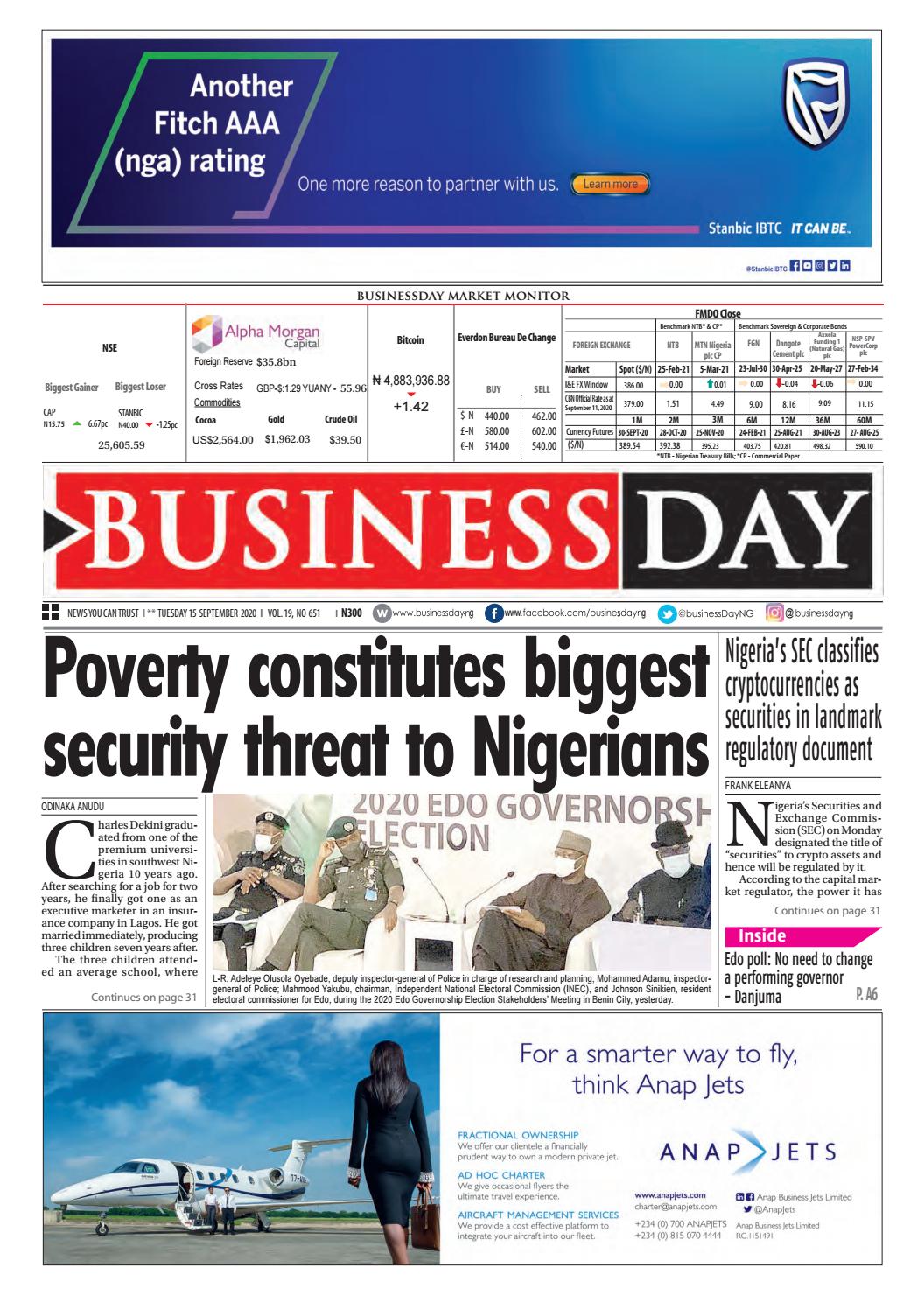 BusinessDay 15 Sep 2020 by BusinessDay - Issuu