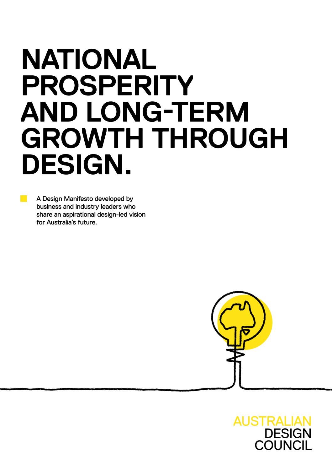 Australian Design Council Manifesto by Good Design Australia - Issuu