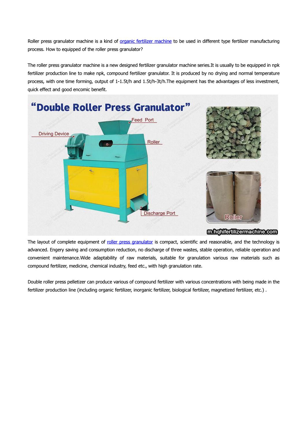 How to use the roller press granulator? by solution fertilizermachine ...
