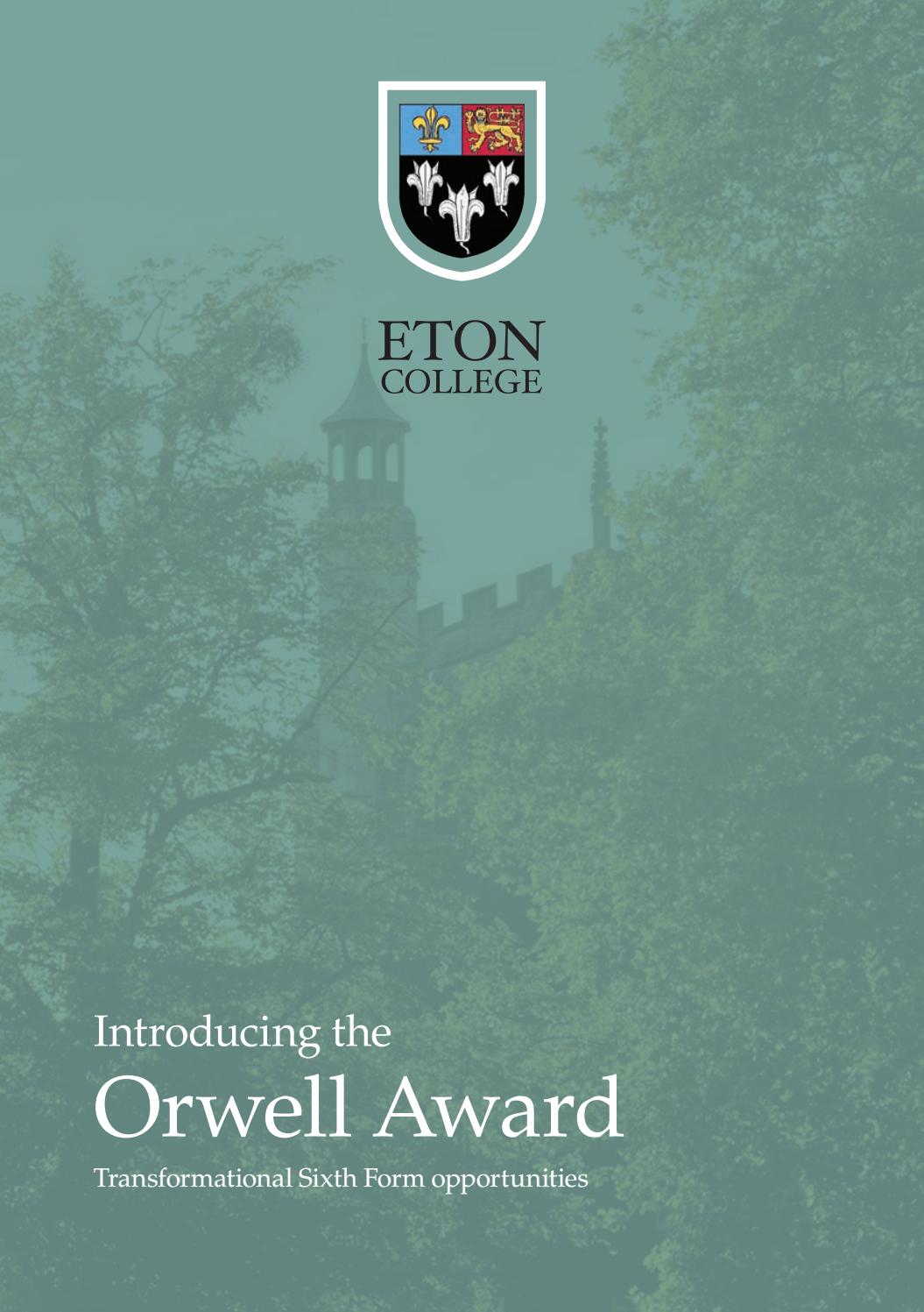 Orwell Award Prospectus by eton.college - Issuu