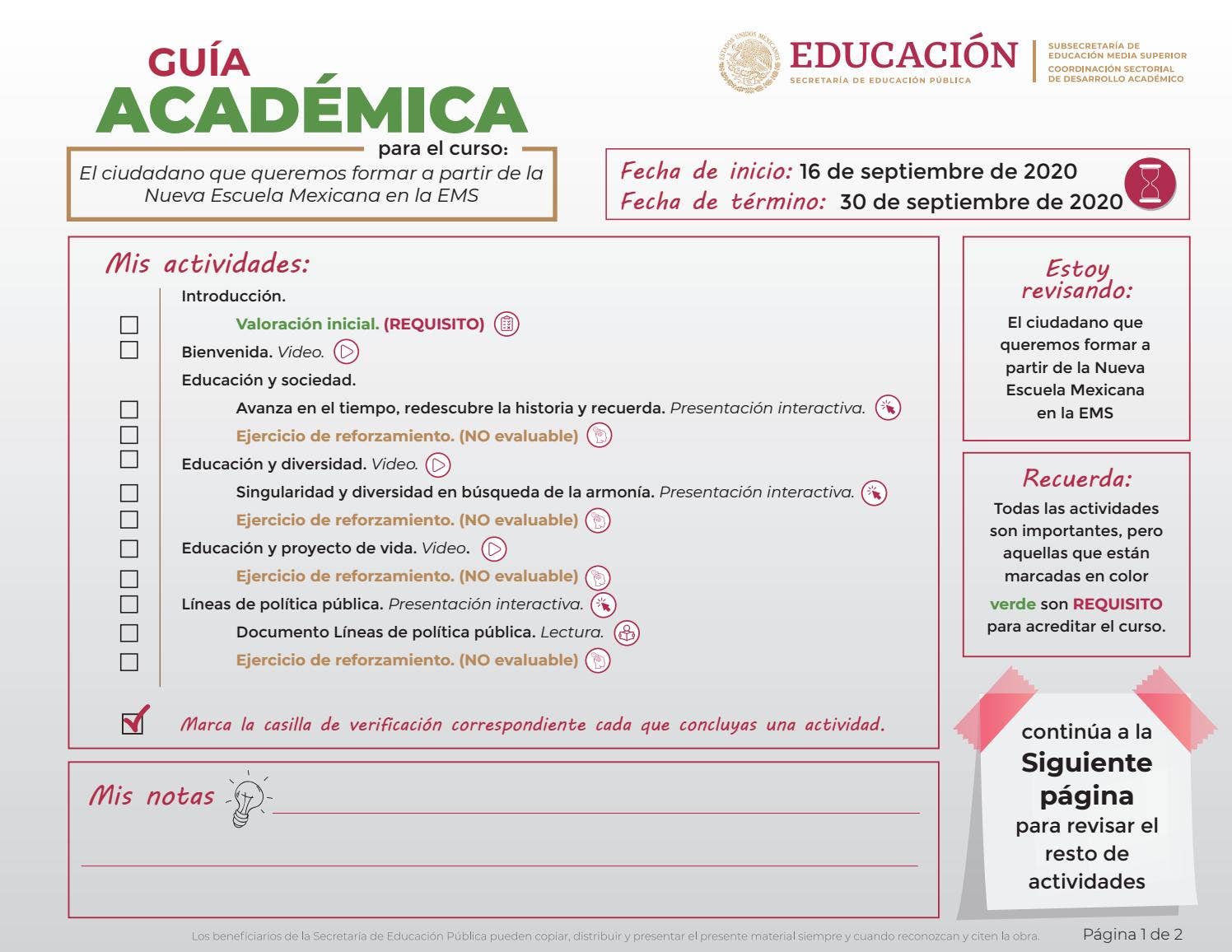 Guía Académica para el Curso del Ciudadan@ que queremos formar a partir ...