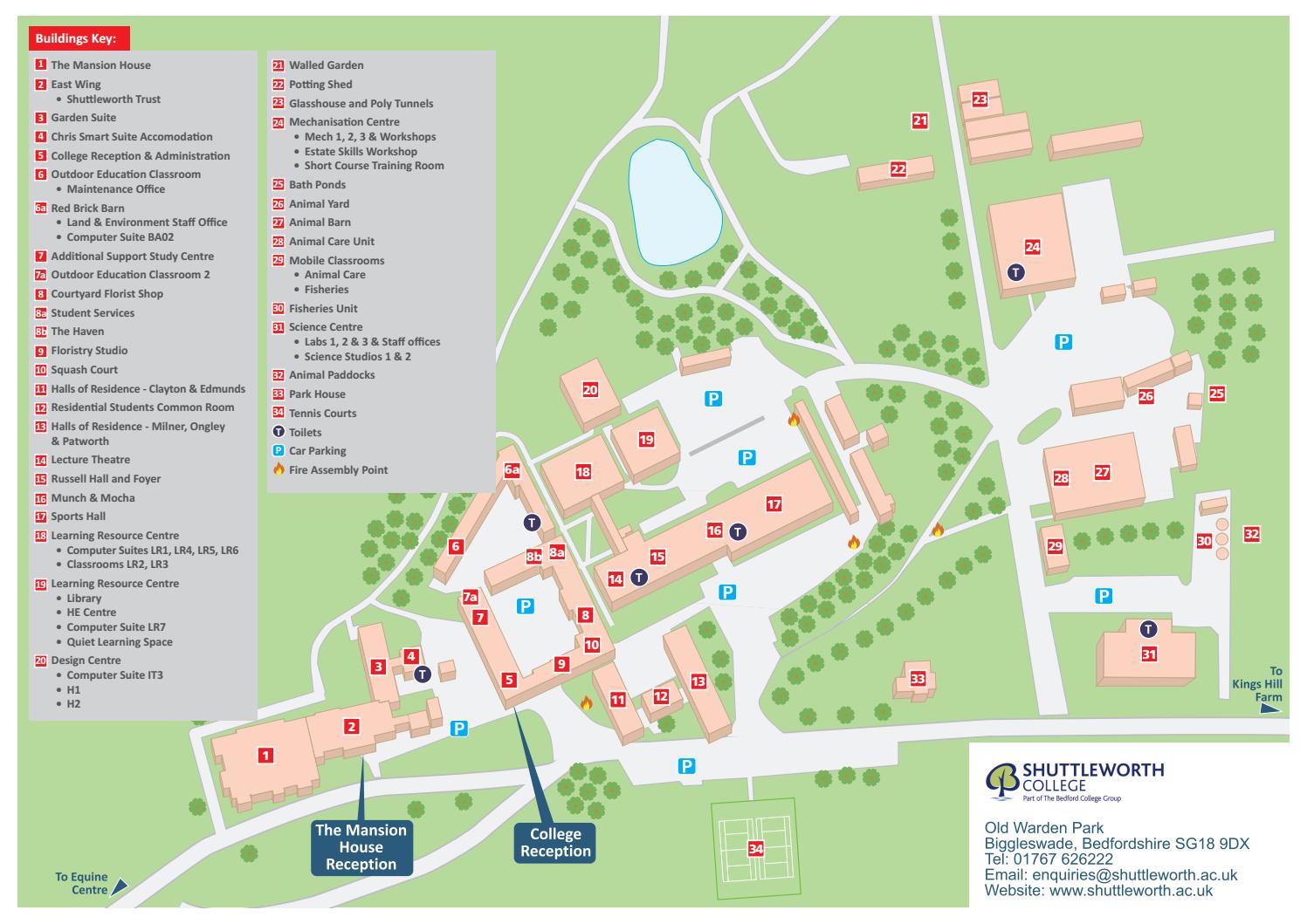 Shuttleworth College Campus Map by The Bedford College Group - Issuu